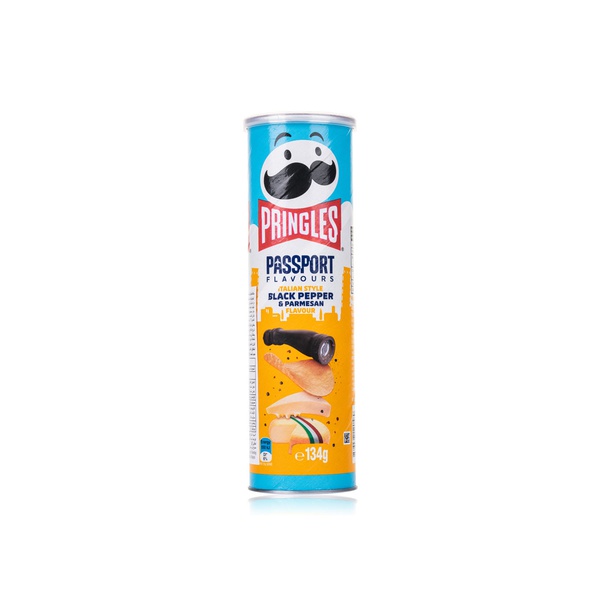 Pringles passport flavours Italian black pepper and parmesan crisps ...
