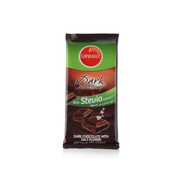 Canderel dark chocolate with salt flower and stevia extract 85g ...
