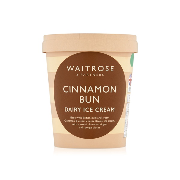 Waitrose Cinnamon Bun Ice Cream 480ml - Waitrose UAE & Partners