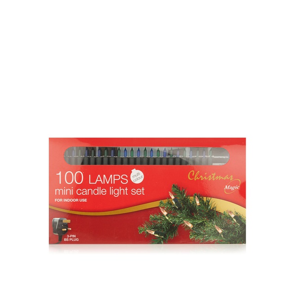 Christmas Magic mini candle light set multicolour 100 bulbs - Waitrose ...