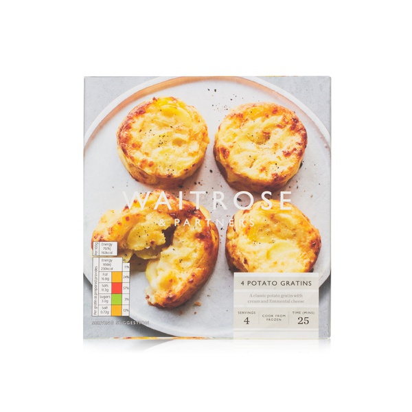 Waitrose 4 frozen potato gratins 480g - Waitrose UAE & Partners