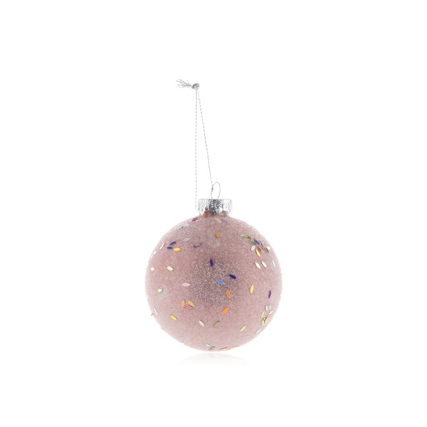 Festive pink ball 8cm - Waitrose UAE & Partners