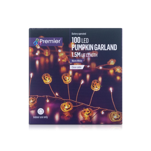 Premier LED Pumpkin Garland 100 Lights - Waitrose UAE & Partners