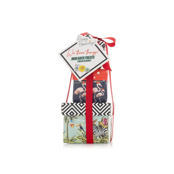 Happy Hooladays we three things mini bath treats stacking gift set ...