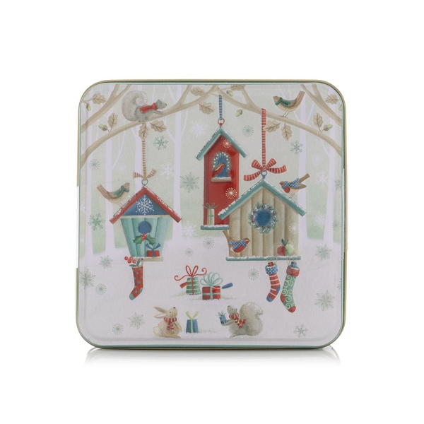 Grandma Wild's embossed Christmas bird house biscuit tin 100g ...