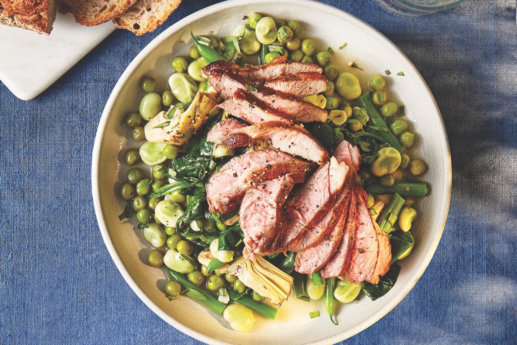 Super greens vignole with lamb steaks recipe - Waitrose UAE & Partners