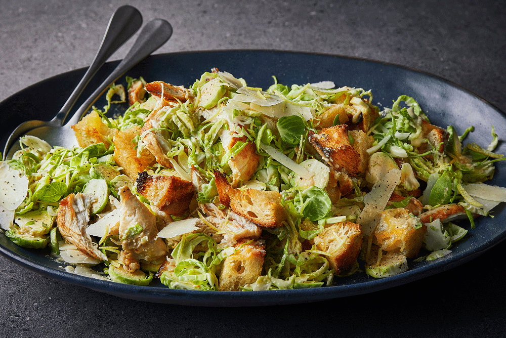 Brussels sprout & chicken Caesar recipe - Waitrose UAE & Partners