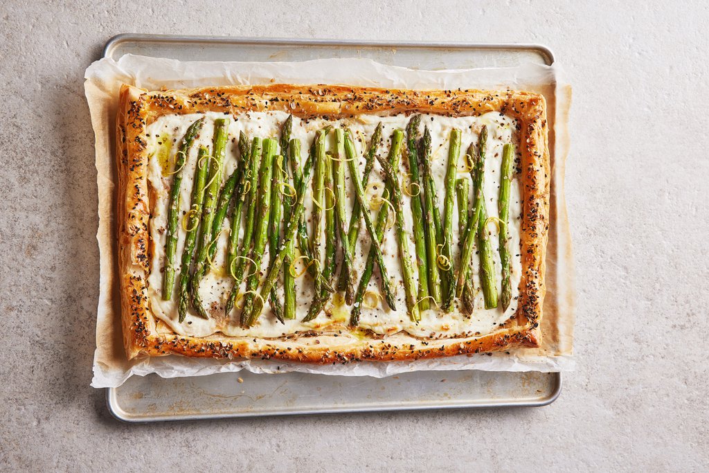 Asparagus & whipped feta tart recipe - Waitrose UAE & Partners