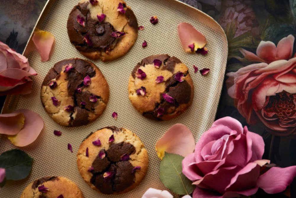 Rose & chocolate marble cookies recipe - Waitrose UAE & Partners