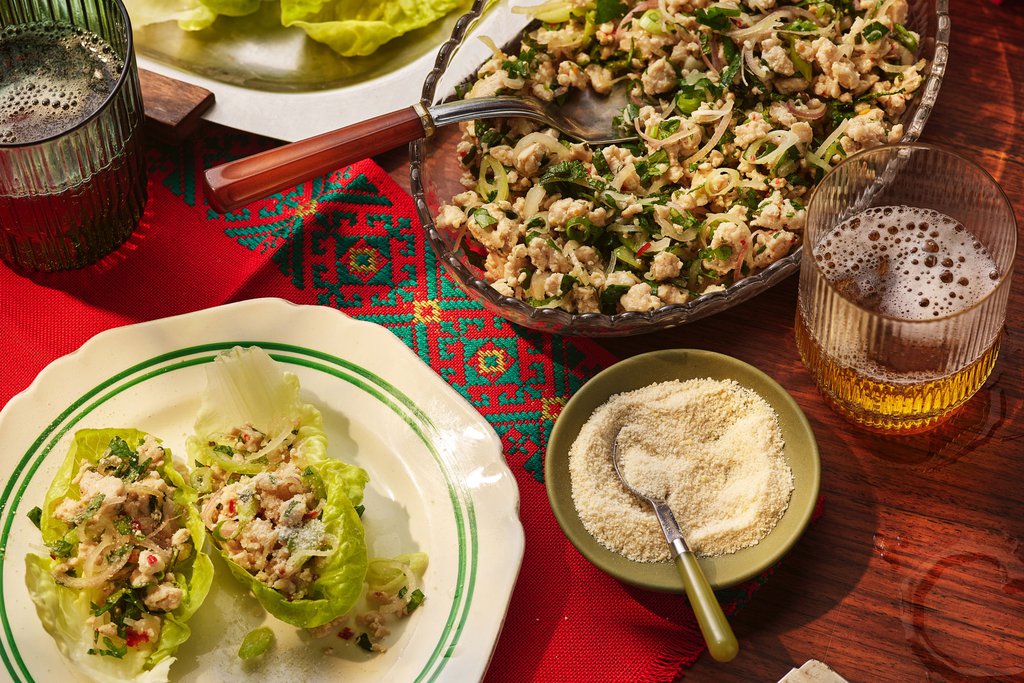 Spicy chicken lettuce cups recipe - Waitrose UAE & Partners