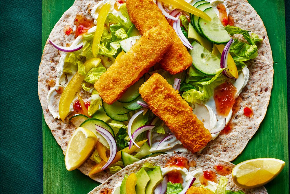 Sweet chilli fish finger wraps recipe - Waitrose UAE & Partners