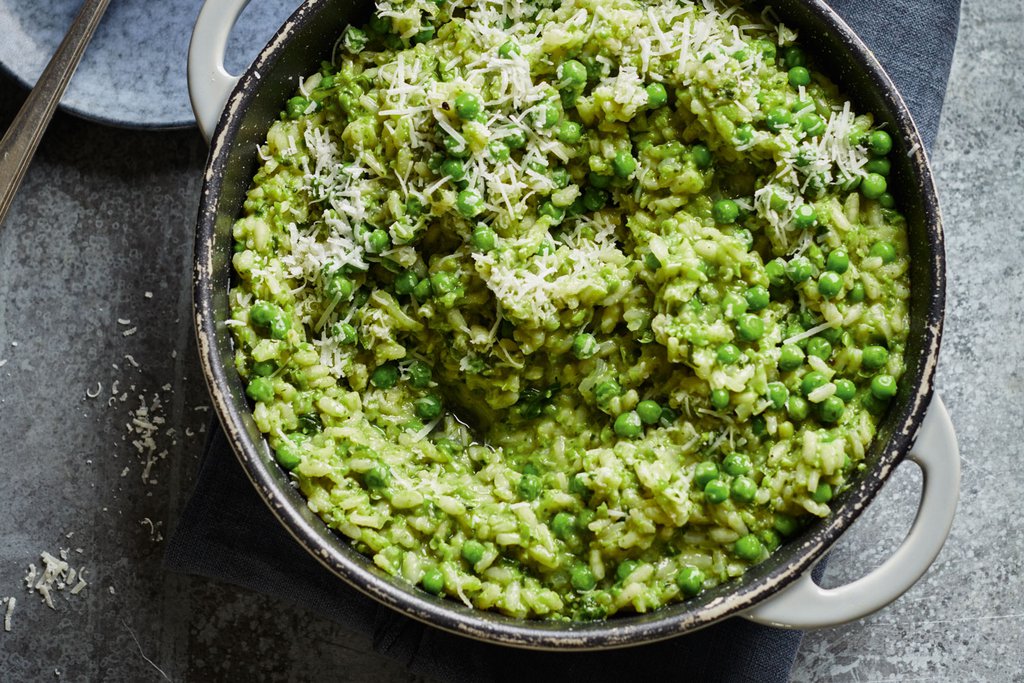 Pea risotto with spinach recipe - Waitrose UAE & Partners