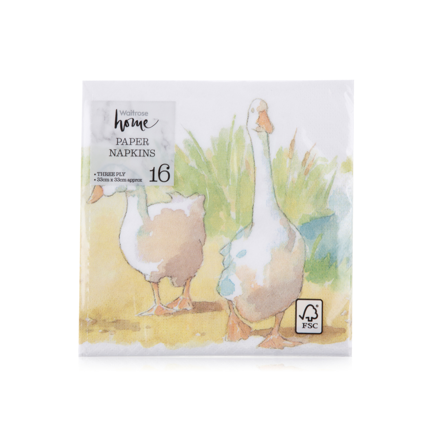 Waitrose Home goose napkin 33cm 16s - Waitrose UAE & Partners