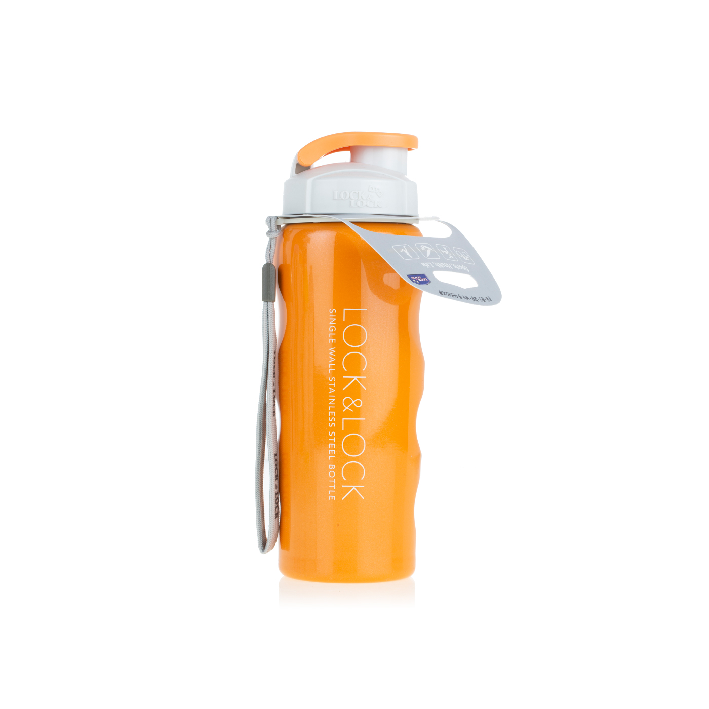 Lock & Lock orange stainless steel water bottle 550ml - Waitrose UAE ...