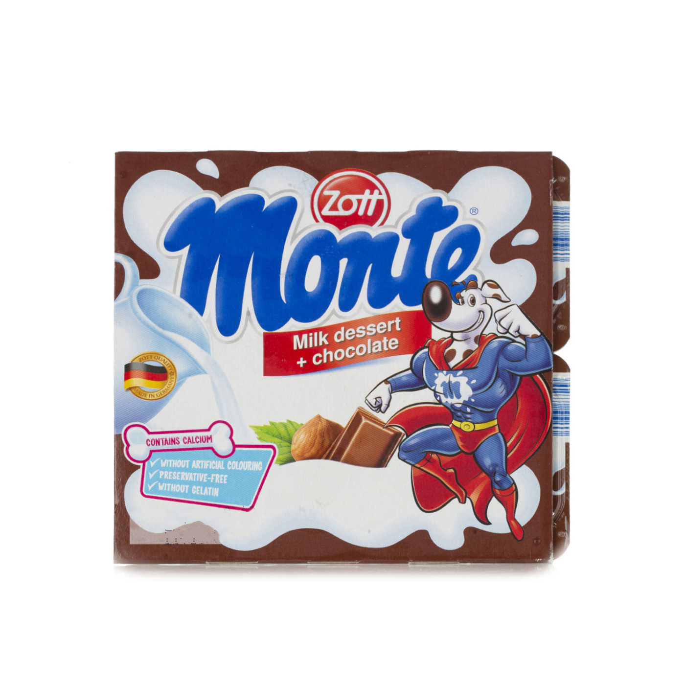 Zott Monte milk dessert with chocolate 4 x 55g - Waitrose UAE & Partners
