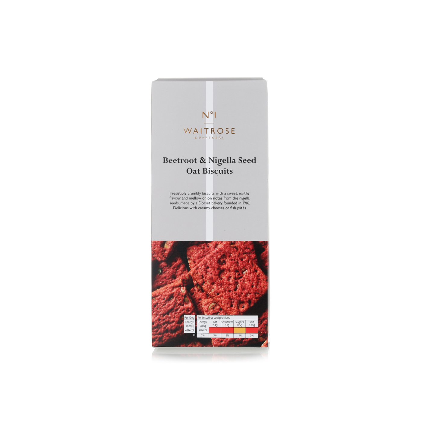 No.1 beetroot & nigella seed oat biscuits 130g - Waitrose UAE & Partners
