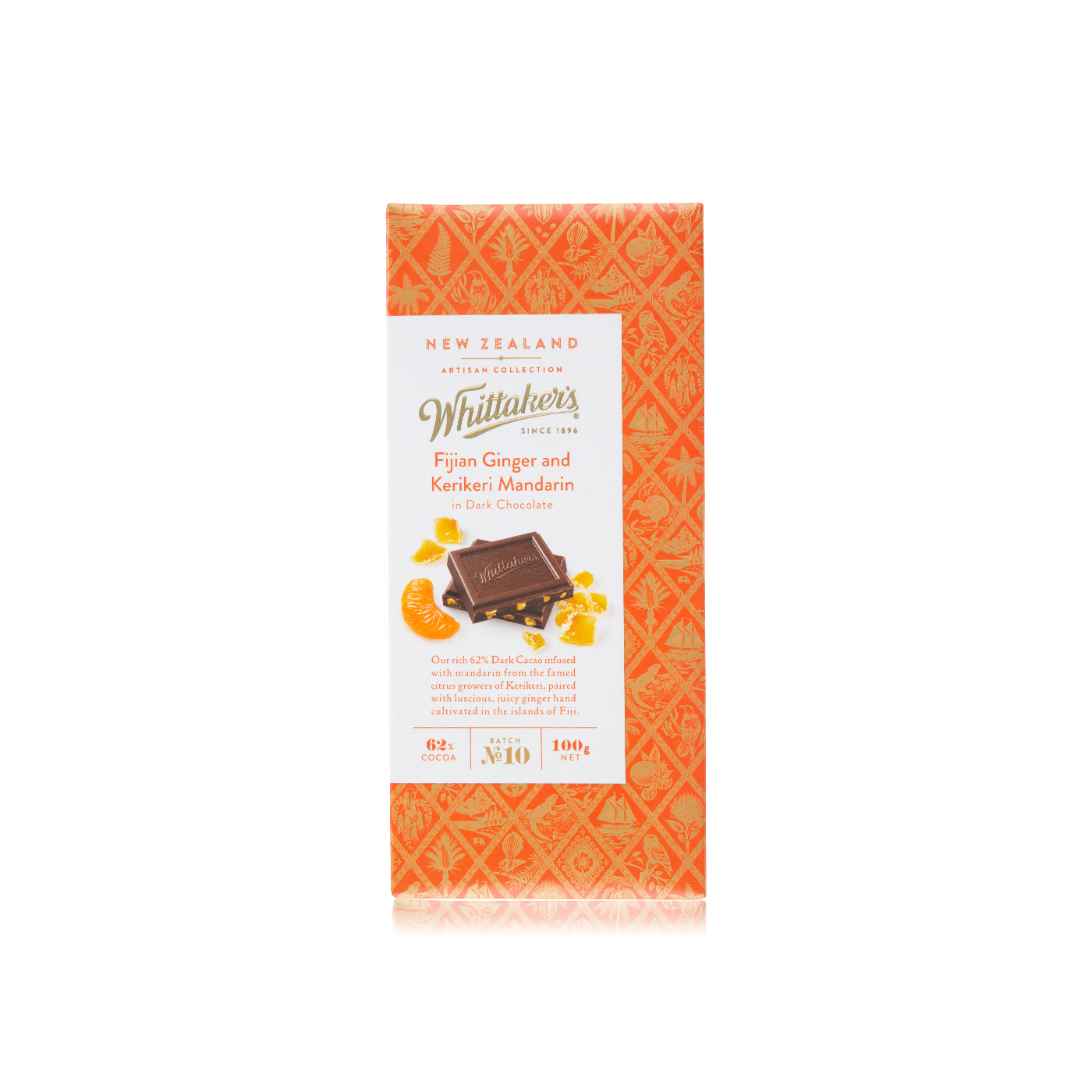 Whittaker's Fijian ginger & kerikeri mandarin chocolate 100g - Waitrose ...
