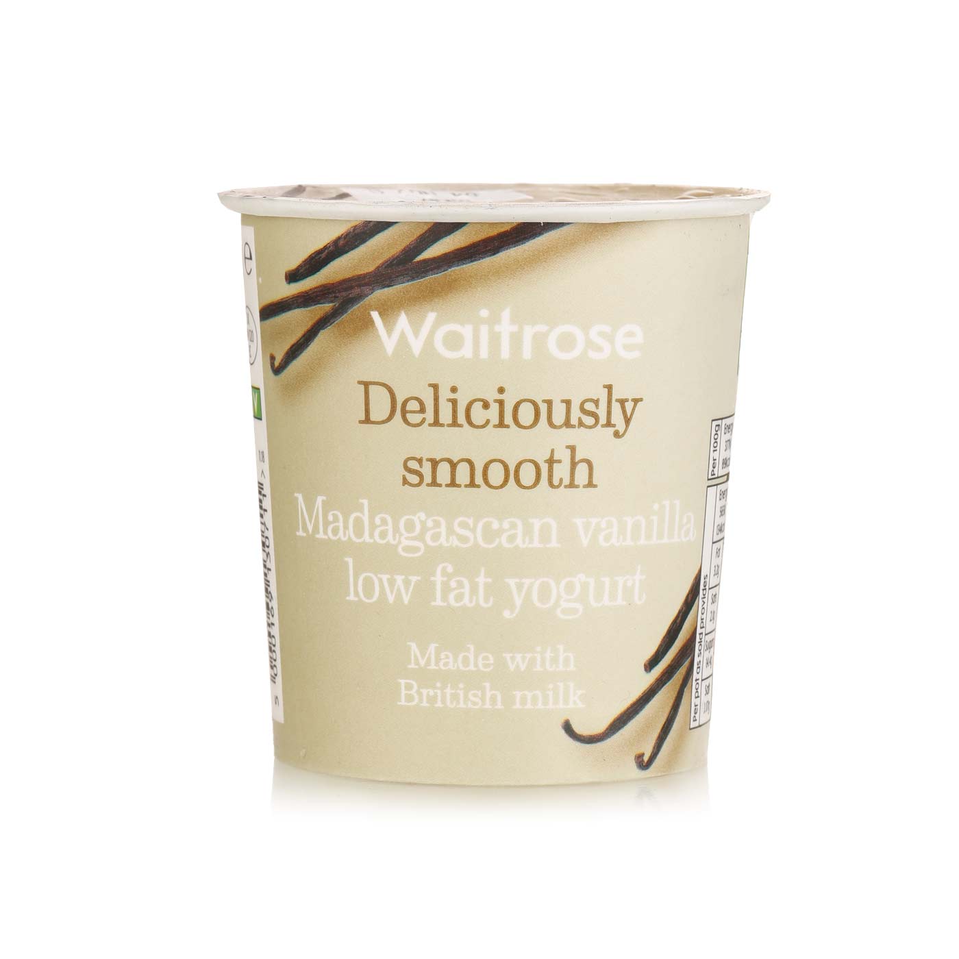 Waitrose deliciously Madagascan vanilla low-fat yoghurt 150g - Waitrose ...