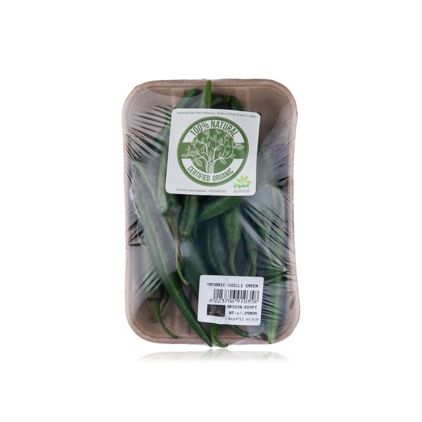 Organic green chillies Egypt 250g - Waitrose UAE & Partners