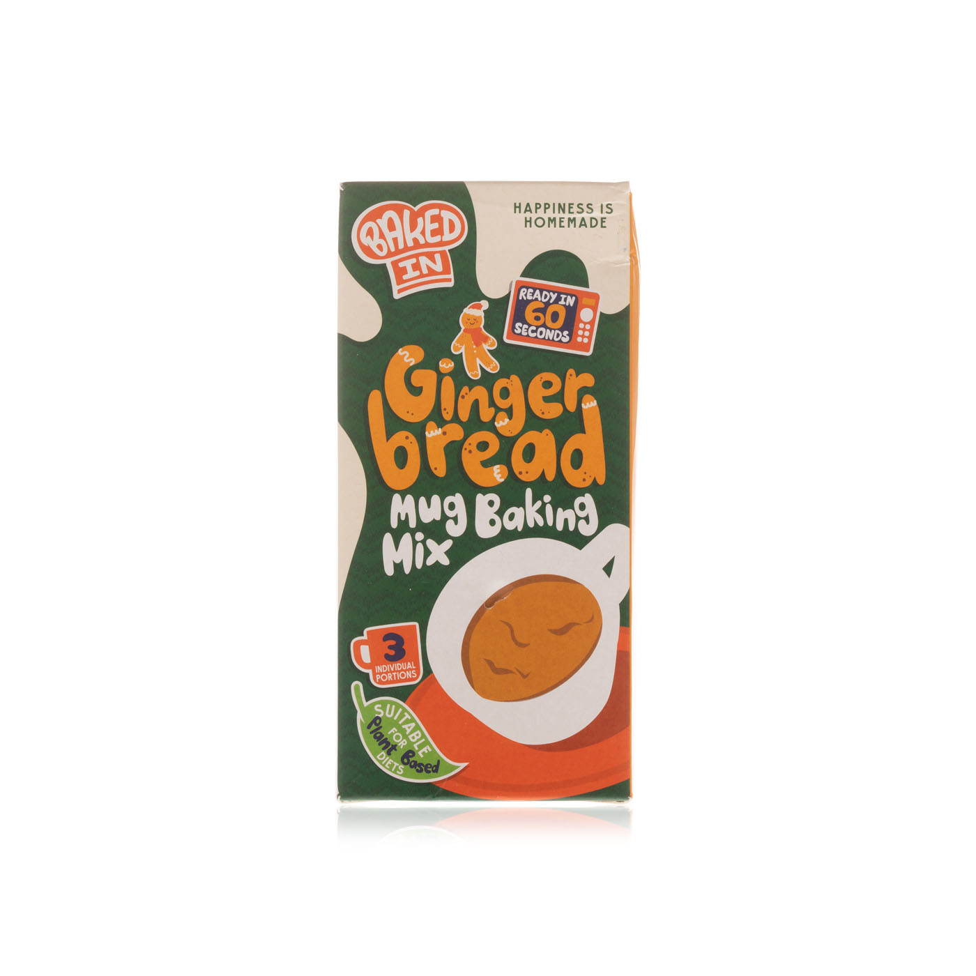 Bakedin gingerbread mug cake mix 3's 150g - Waitrose UAE & Partners