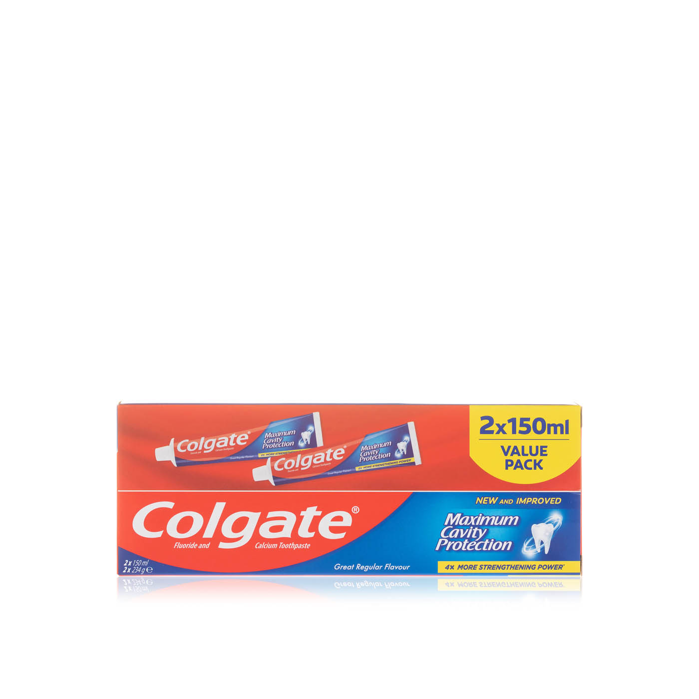 Colgate maximum cavity protection regular flavour toothpaste 2 x 150ml ...