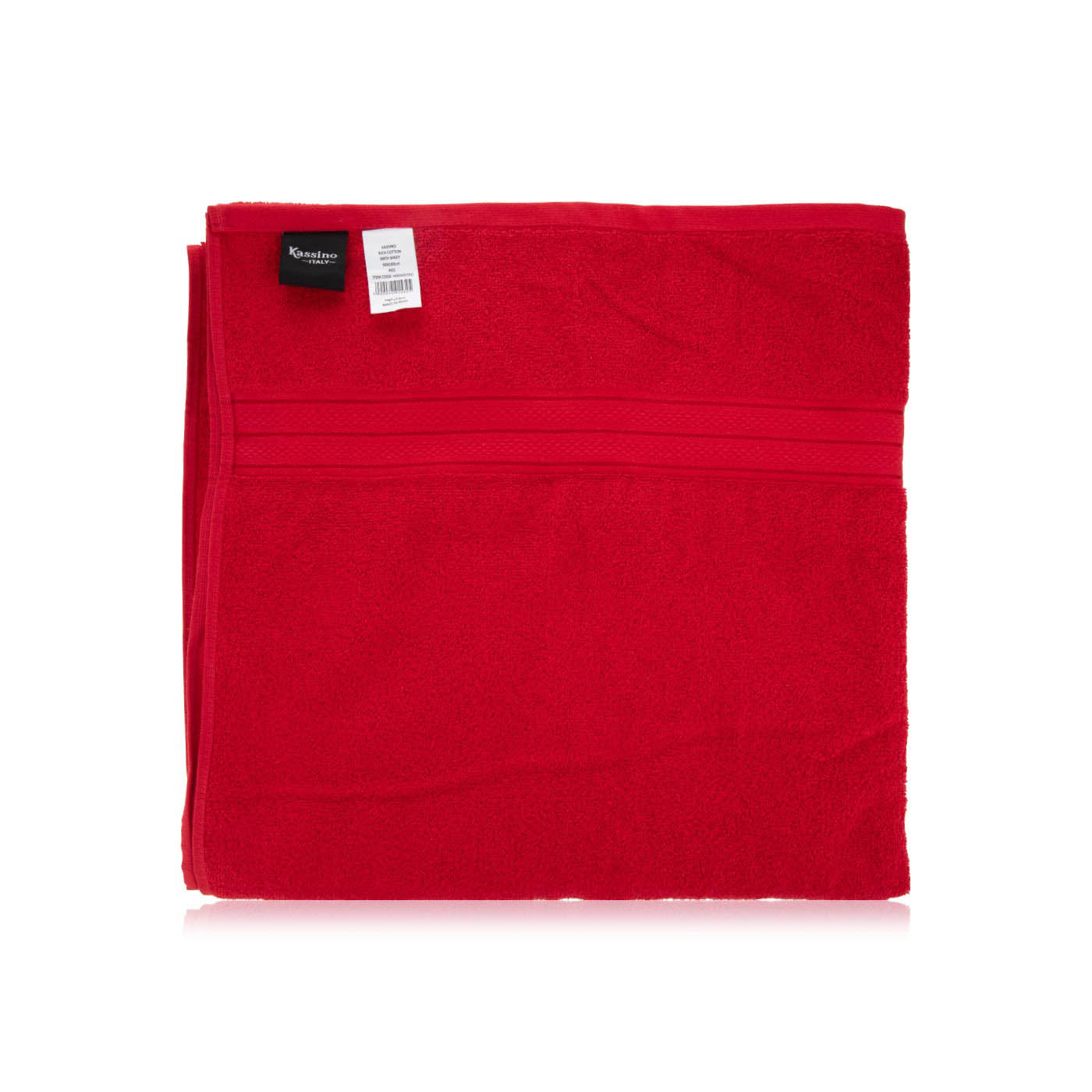 Kassino rich cotton bath sheet red 90x180cm - Waitrose UAE & Partners