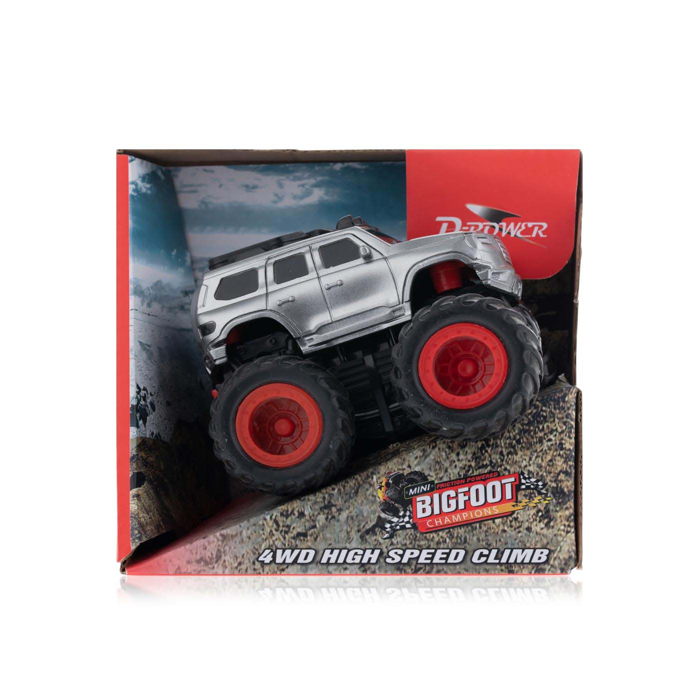 D-Power mini big foot champions friction powered silver monster truck ...