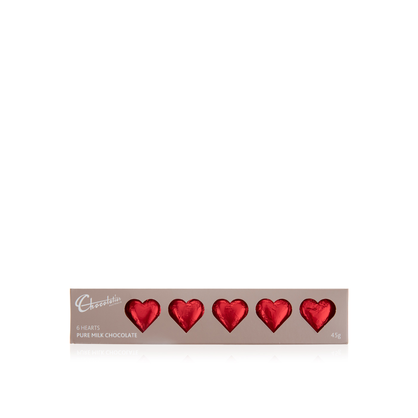 Chocolatier solid milk chocolate hearts red 6s 45g - Waitrose UAE ...