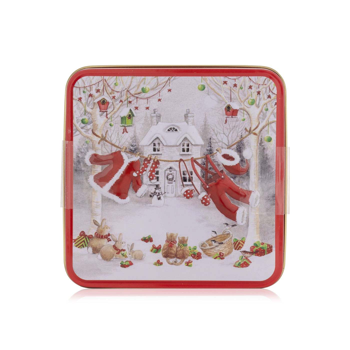 Grandma Wild's embossed Santa and woodland friends mini cream bites tin ...