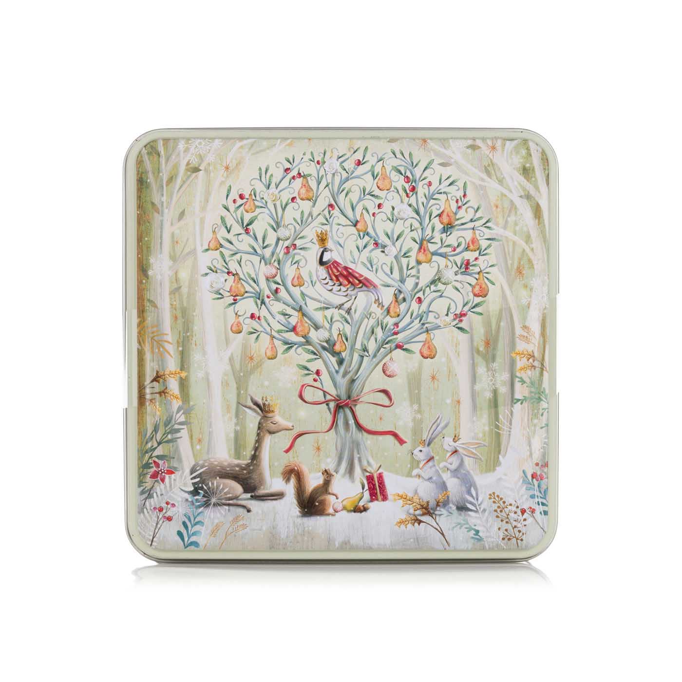 Grandma Wild's embossed Christmas partridge in a pear tree biscuit tin ...