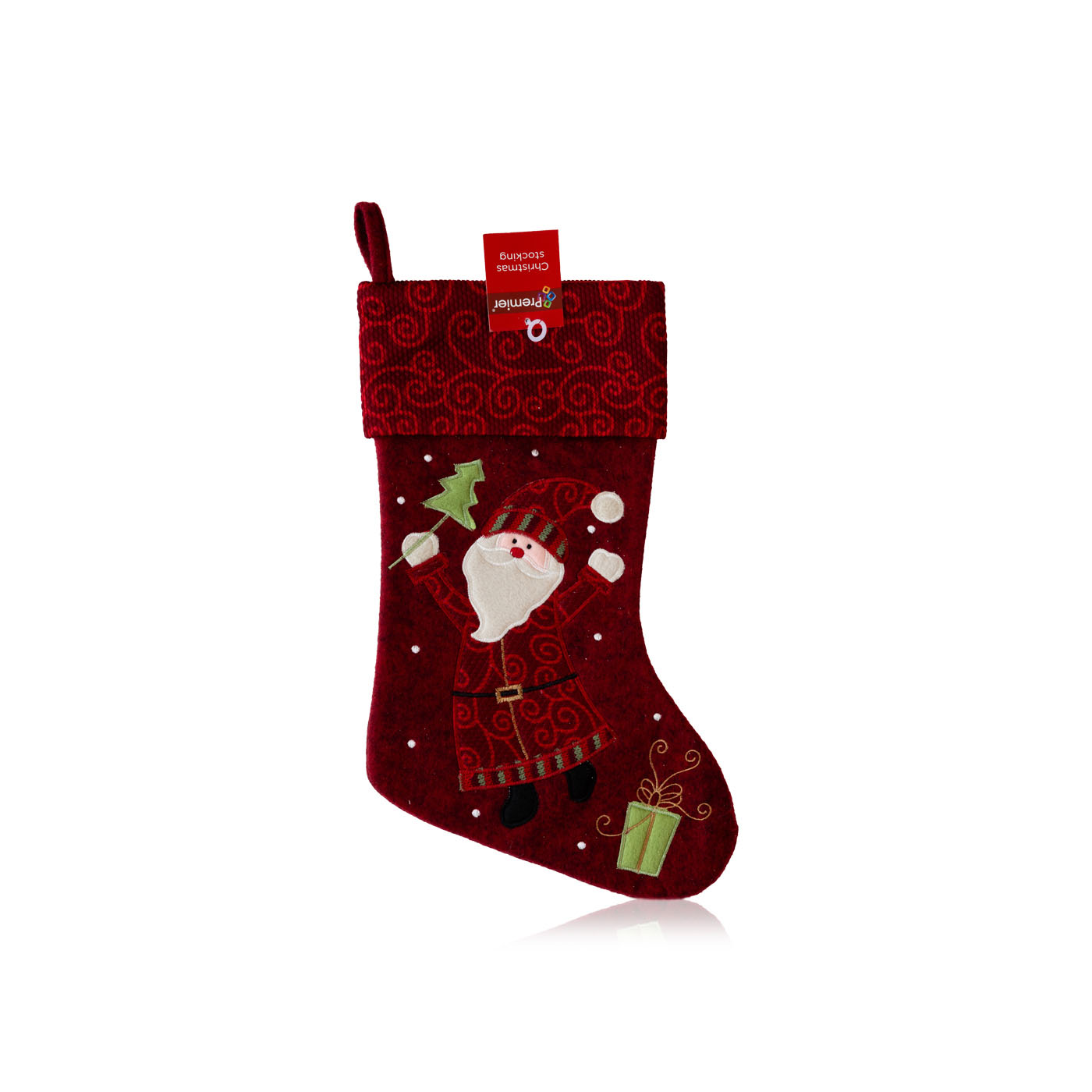 Premier Xmas stocking red green 45cm - Waitrose UAE & Partners