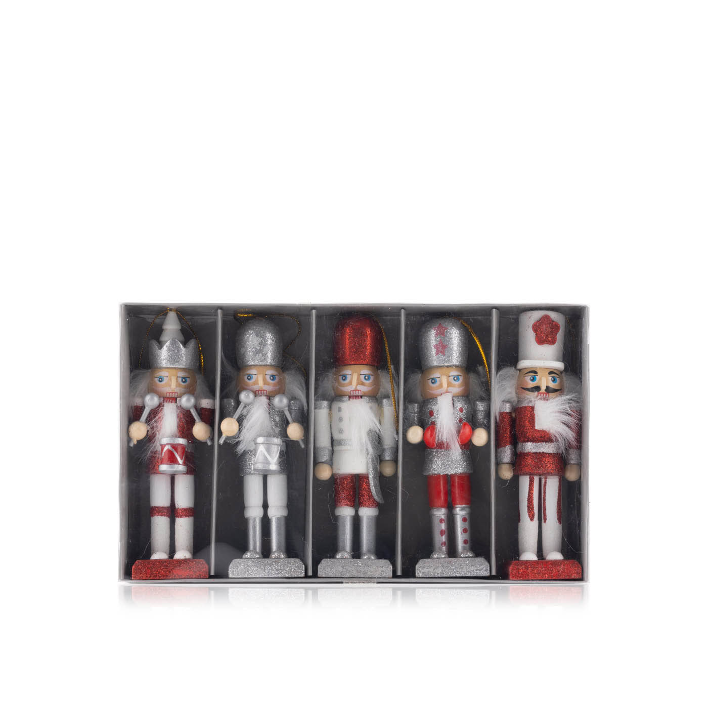 Premier nutcracker set red and silver 12cm 5 pack - Waitrose UAE & Partners
