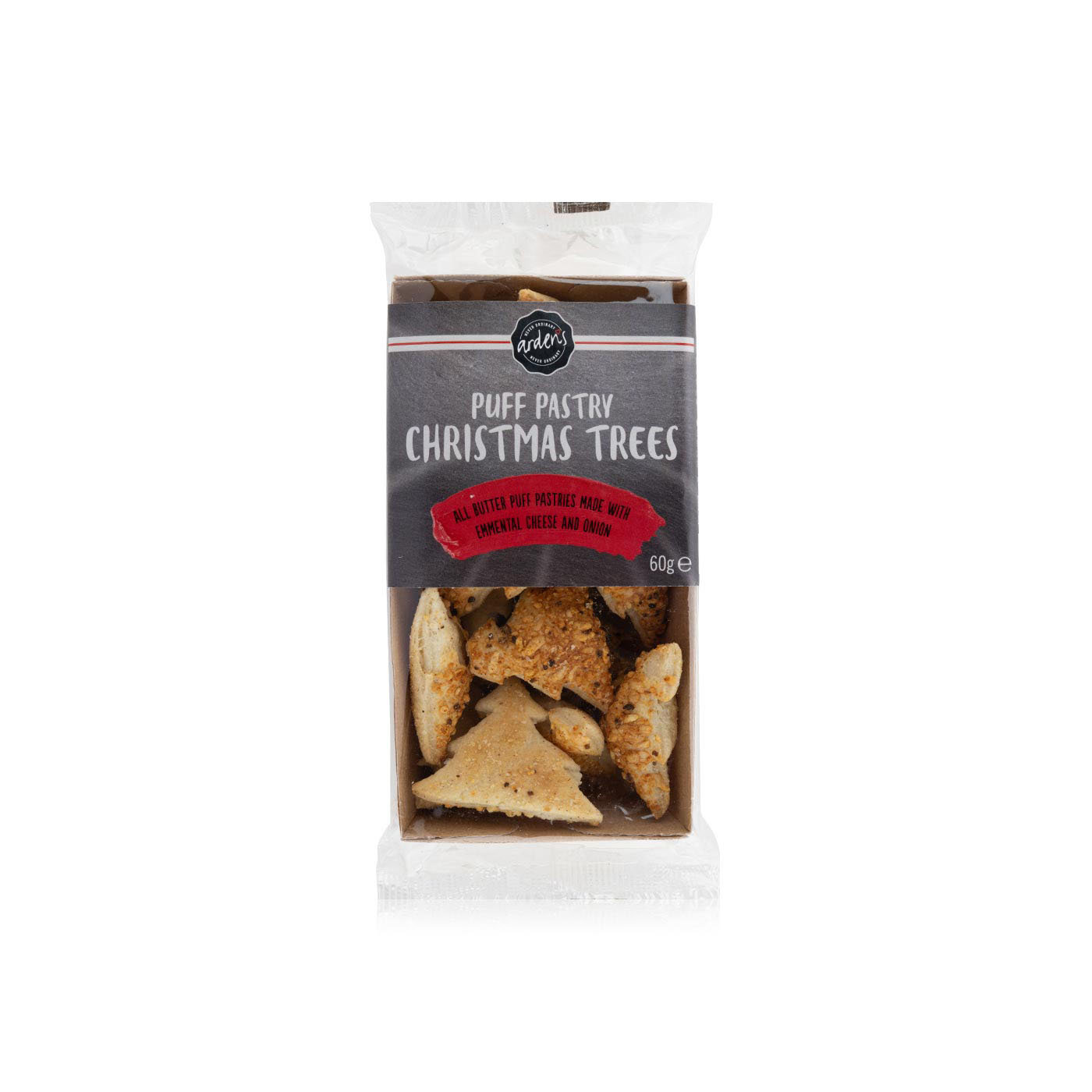 Arden's puff pastry Emmental cheese and onion Christmas trees 60g ...