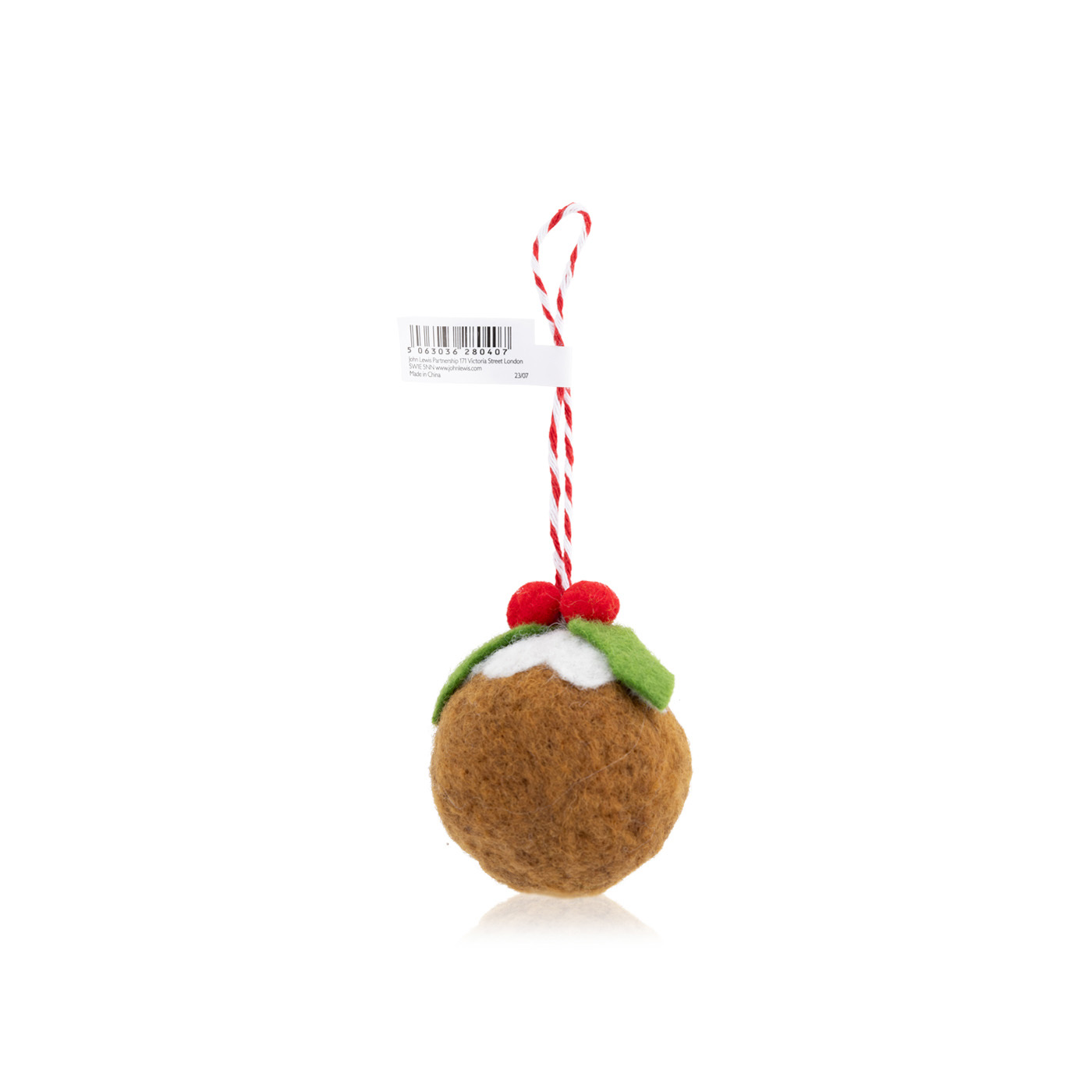 John Lewis felt Christmas pudding tree decoration - Waitrose UAE & Partners