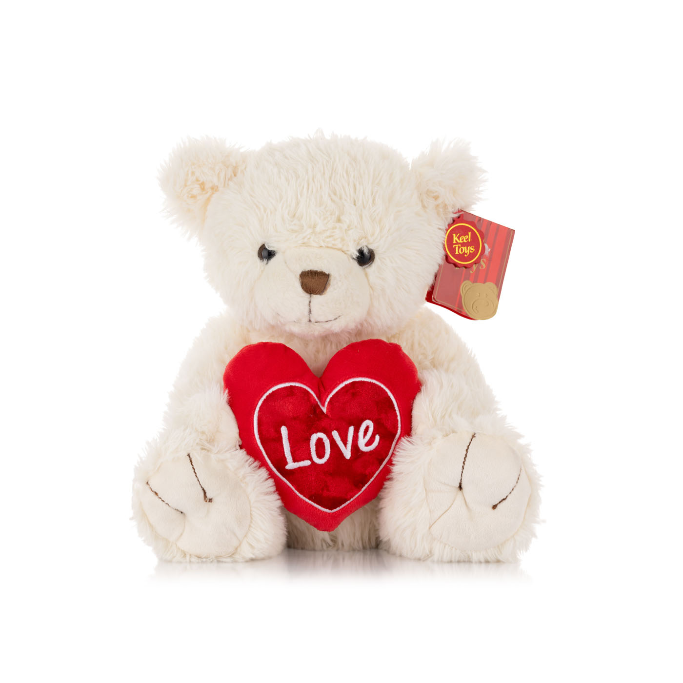 Keel Toys snuggle bear with heart cream 30cm - Waitrose UAE & Partners