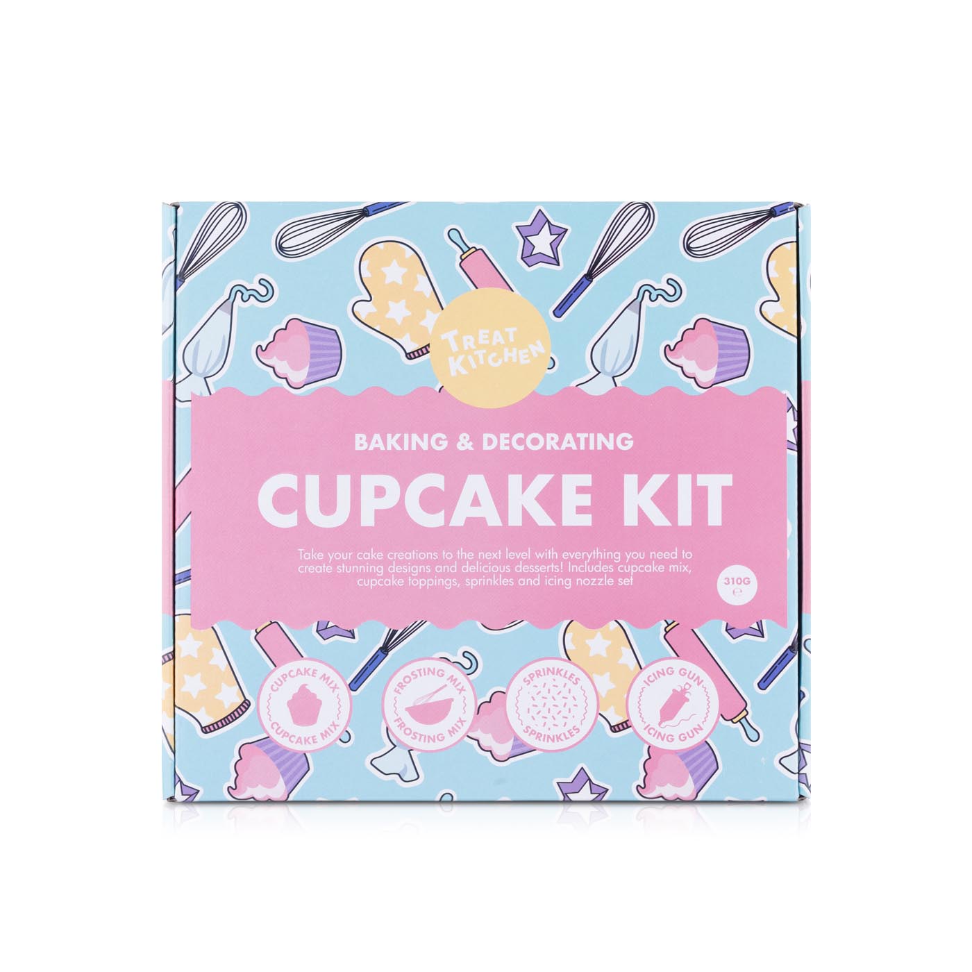 The Treat Kitchen Baking and Decorating Letterbox Cupcake Kit 310g ...