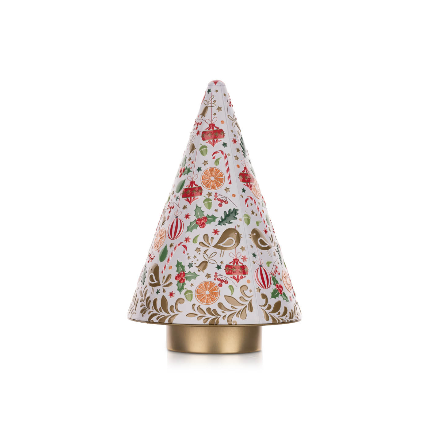 Silver Crane chocolate chip cookies musical Christmas tree tin 300g ...