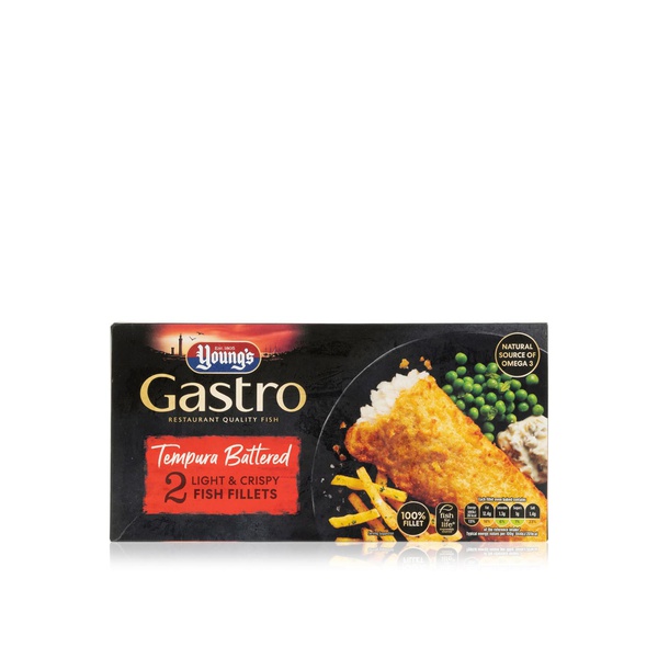 Young's Gastro Tempura Battered 2 Light and Crispy Fish Fillets 270g ...