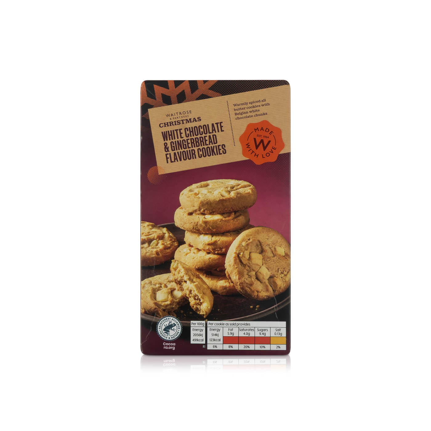 Waitrose White Chocolate Gingerbread Cookies 200g